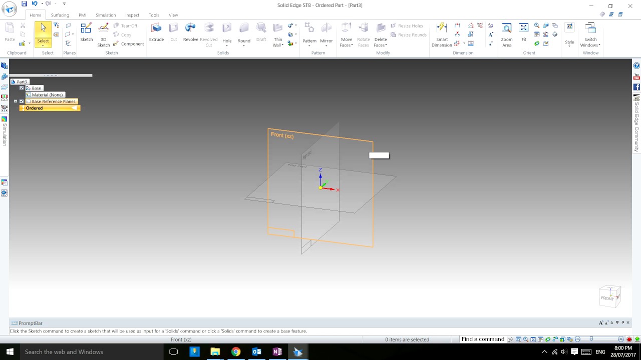 How to extrude in solid edge - YouTube