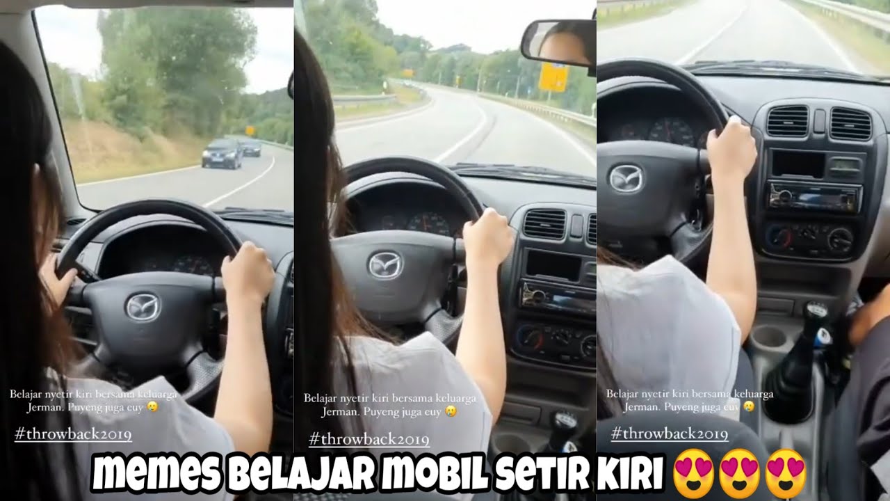 MEMES PRAMESWARI BELAJAR MOBIL SETIR KIRI 😍😍😍 - YouTube