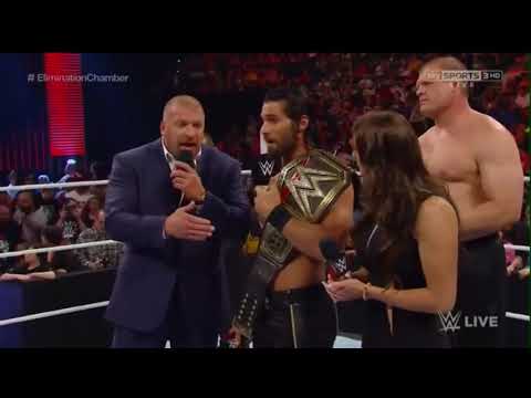 WWE RAW 25 5 15 Dean Ambrose signs the Contract for the WWE World Heavyweight Championship HD