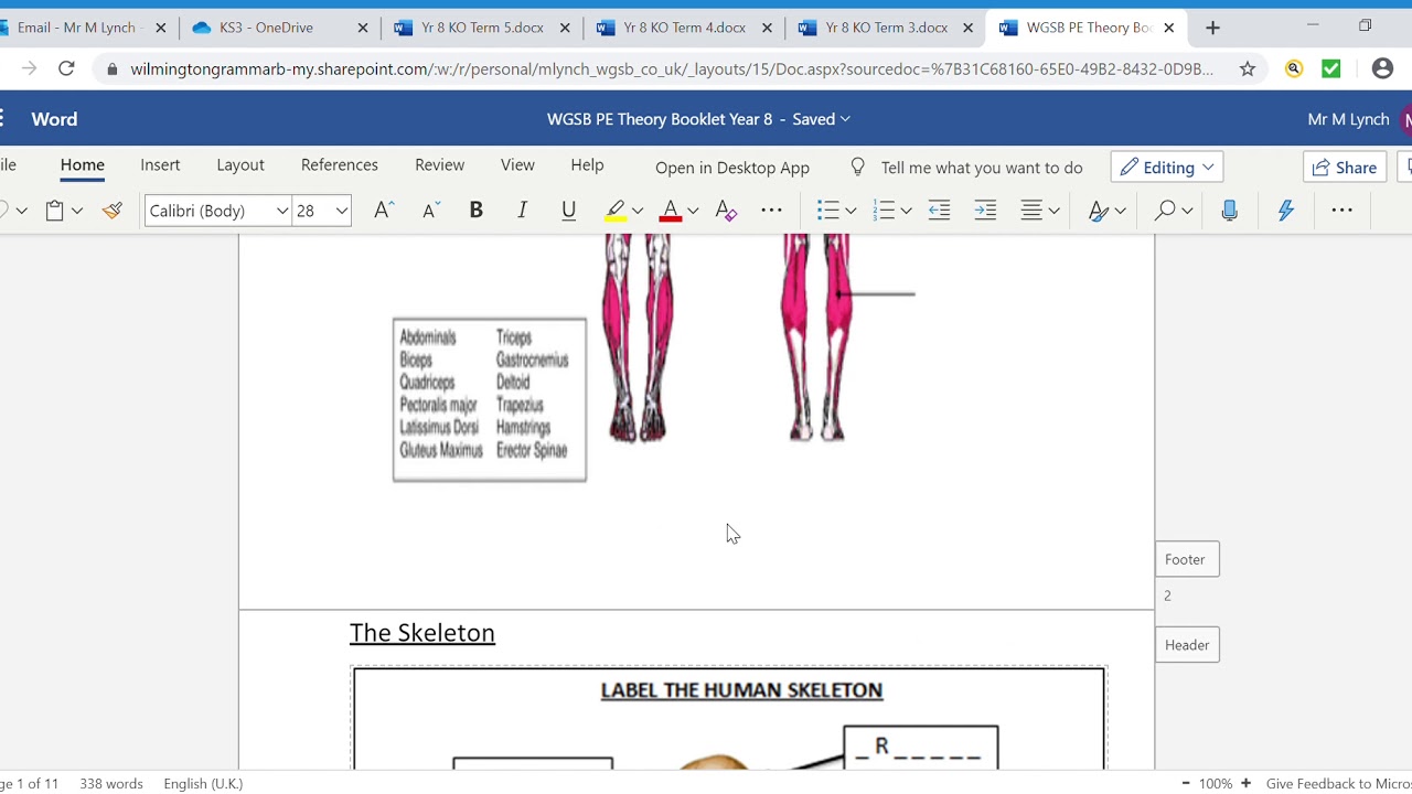 Year 8 PE Revision Guidance - YouTube