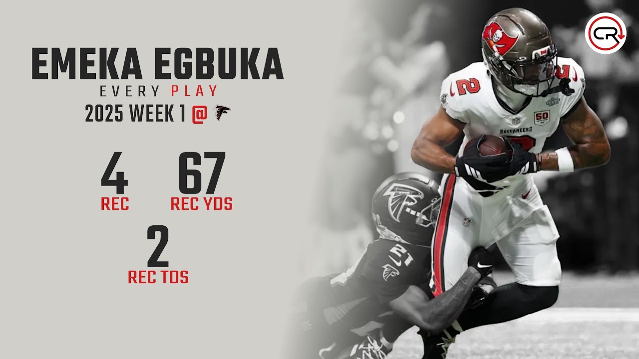 Emeka Egbuka Week 1 Highlights | Every Target and Catch vs Buccaneers ...