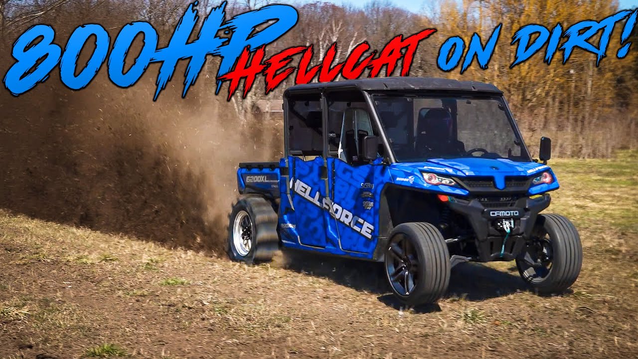 Hellcat Demon Swapped SXS on Dirt! - YouTube