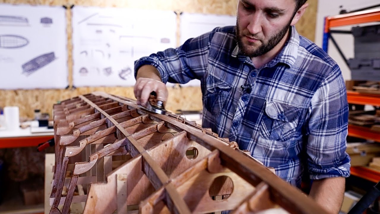 Bevelling The Stringers and Keel | Temptress 1/4 Scale Boat Build Part ...