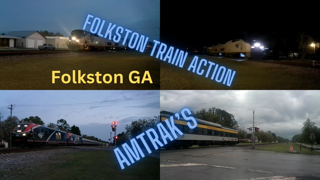 Folkston Train Action Part 4 Amtrak Trains - YouTube