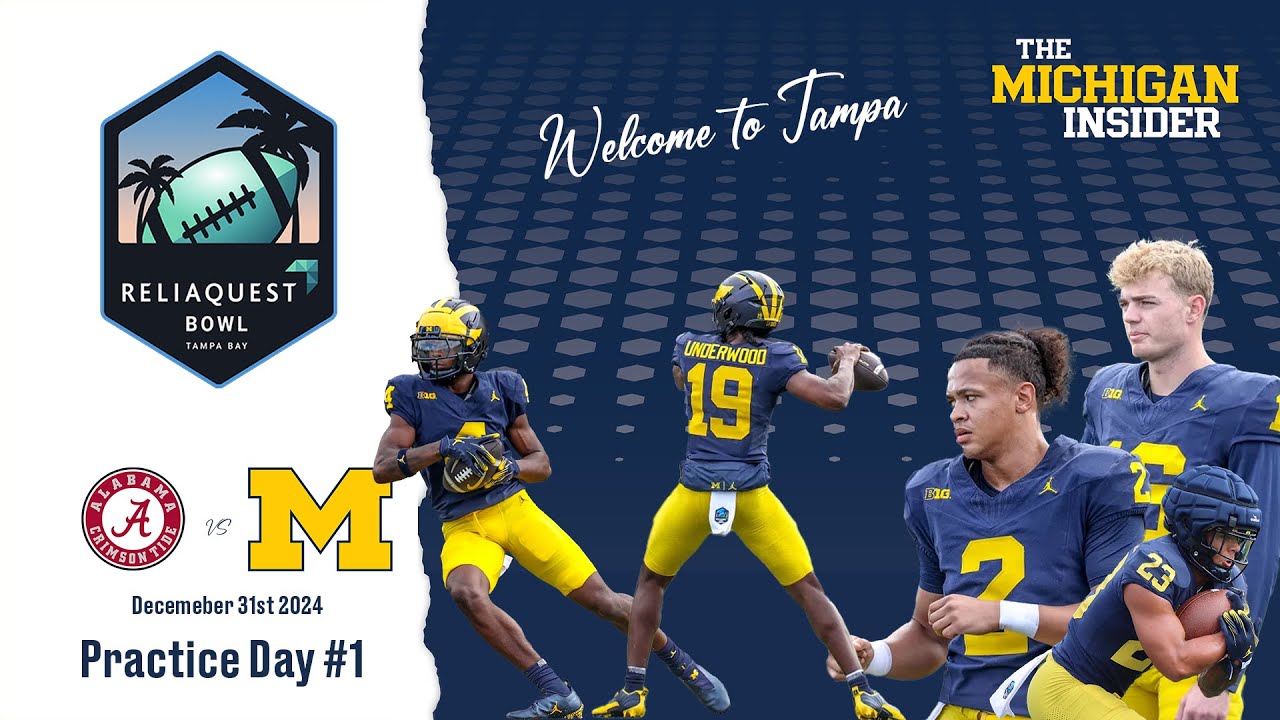 More Michigan football ReliaQuest Bowl practice video - Day 1 - YouTube