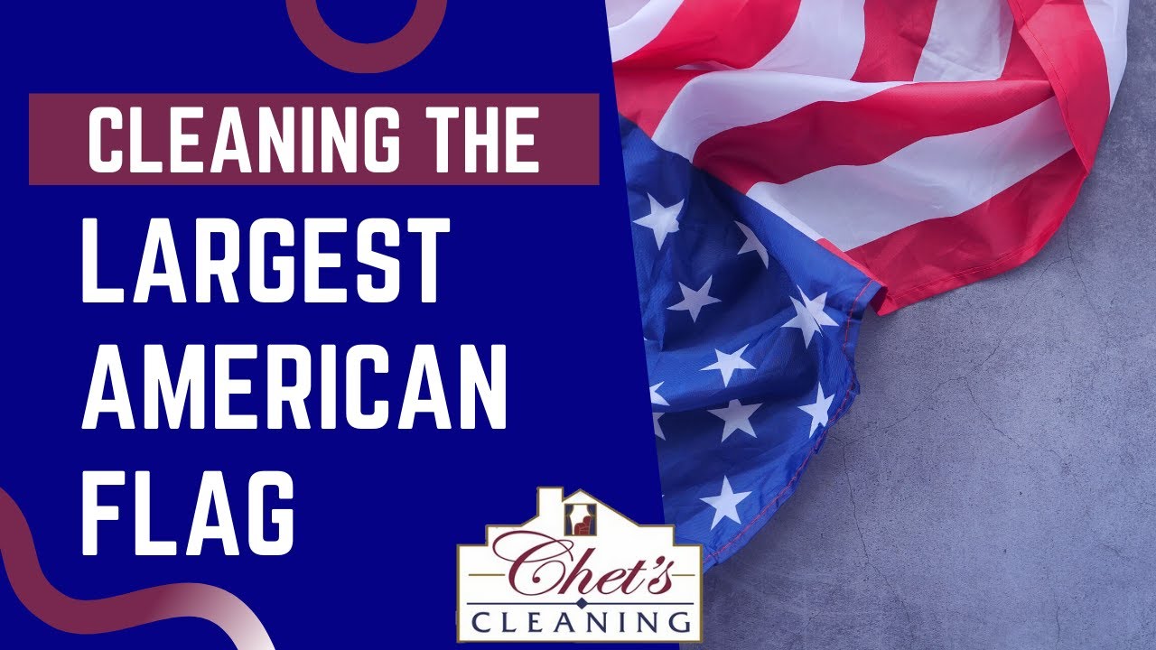 CLEANING The LARGEST American Flag - YouTube