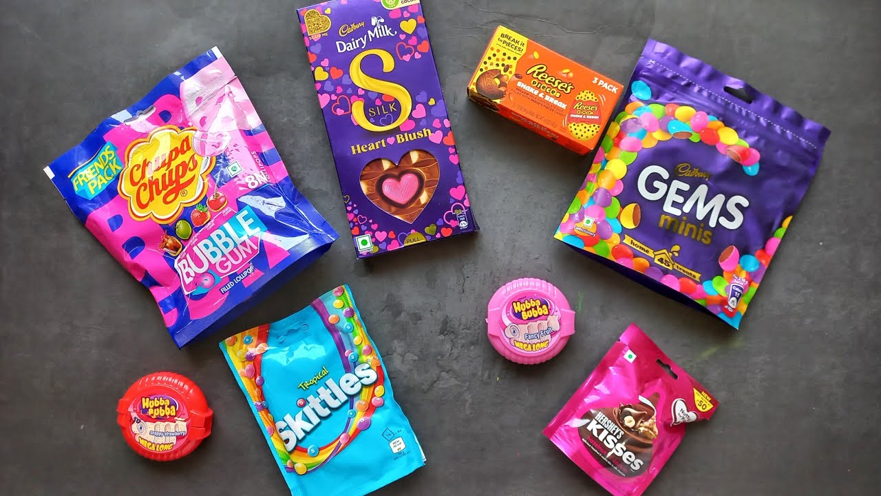 Lots of candies, surprise toys, chocolate opening video, lots of ...