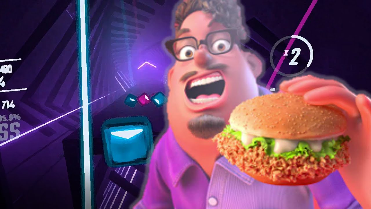 I played the GrubHub advert in Beat Saber... - YouTube