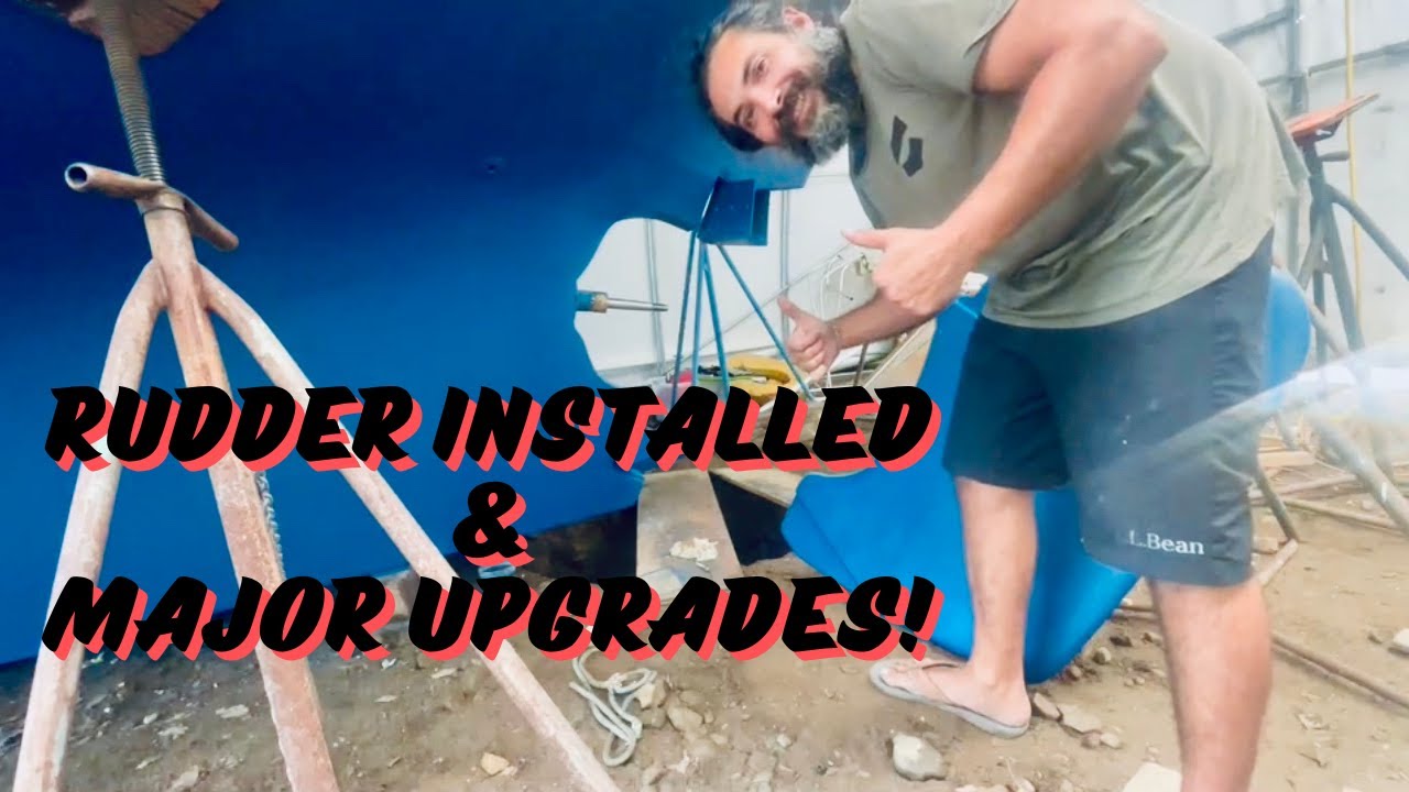 Rudder Installation & Stern Tube Upgrade | Replacing Cutlass Bearing ...
