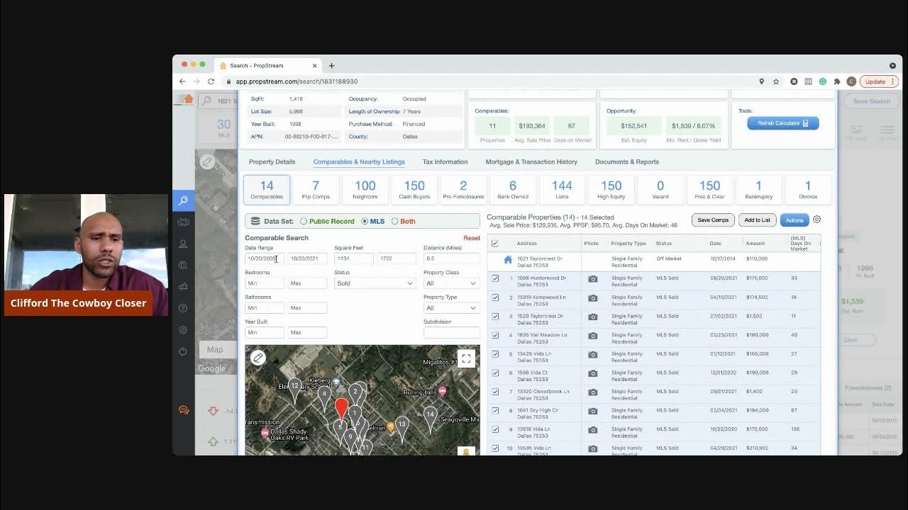 How To Run Comps Using Propstream For Wholesaling Real Estate - YouTube