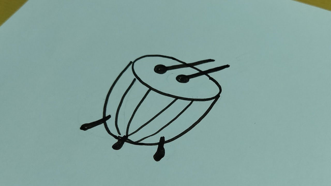 Tabla drawing | how to draw a tabla easily | simple way to draw a tabla ...