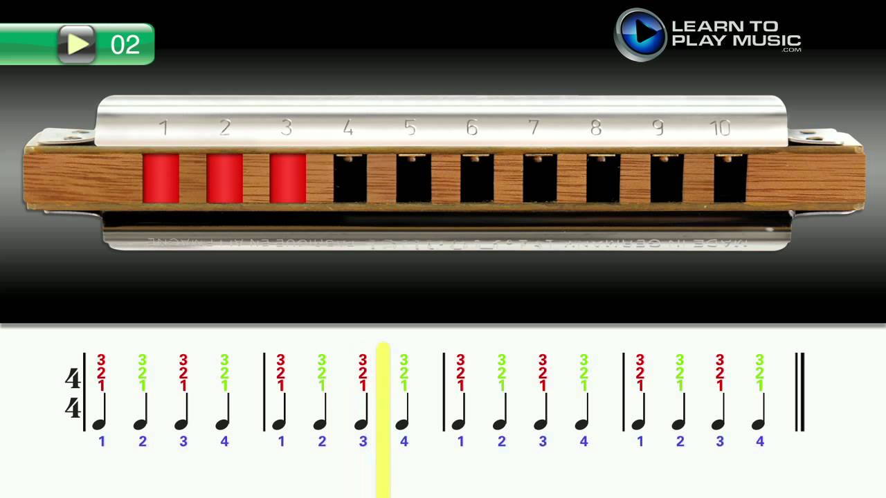 Ex002 How to Play Harmonica - Harmonica Lessons for Beginners - YouTube