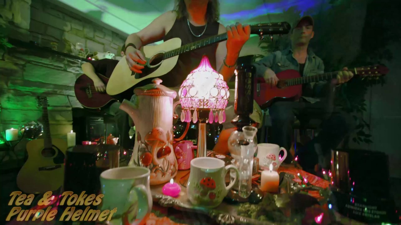 Tea and tokes purple helmet - YouTube