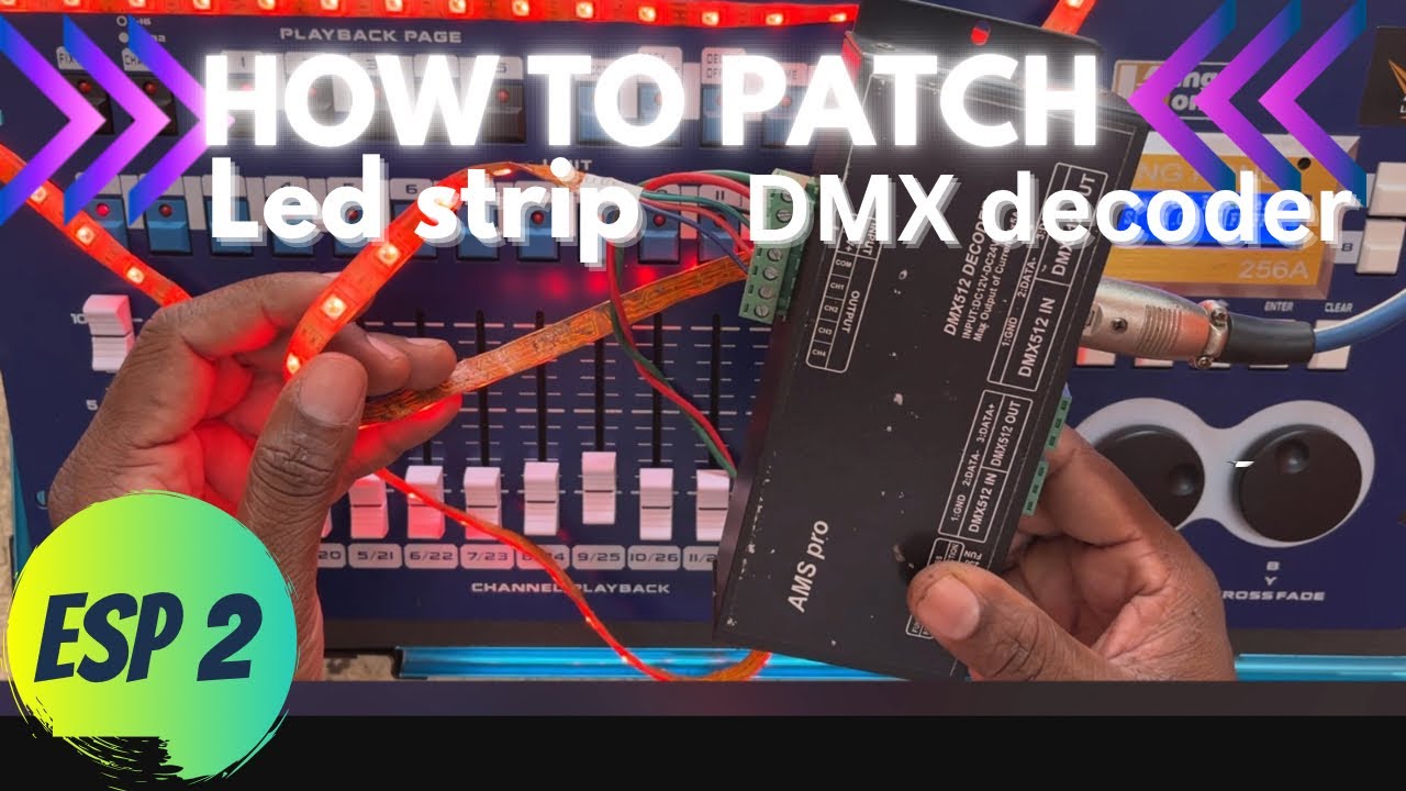 Kingkong 256A How to patch DMX decoder Led strip#arunsounds_onek#dmxcontroller #lightcontrol ...