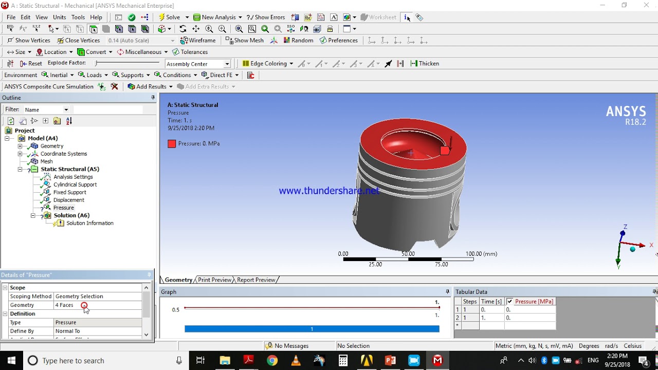 structural analysis of diesel engine piston - YouTube