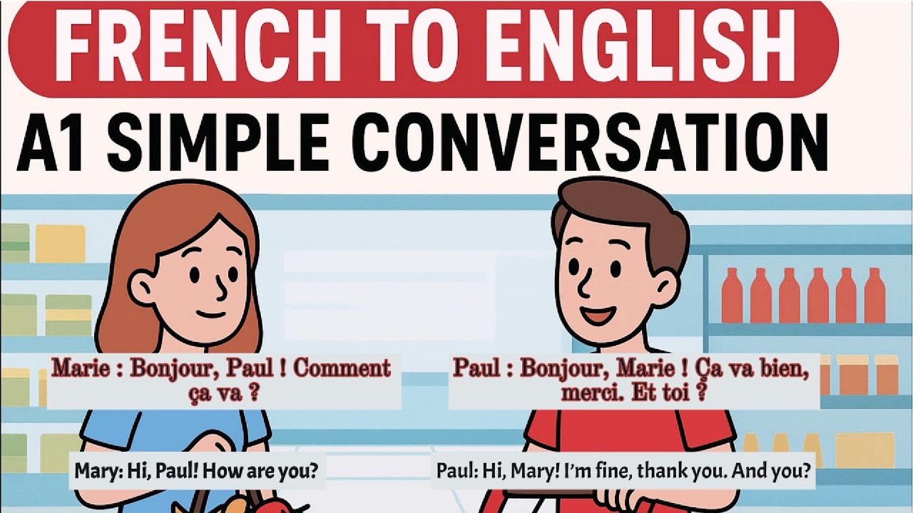 Learn French Easily: Beginner Supermarket Conversation (French → ...