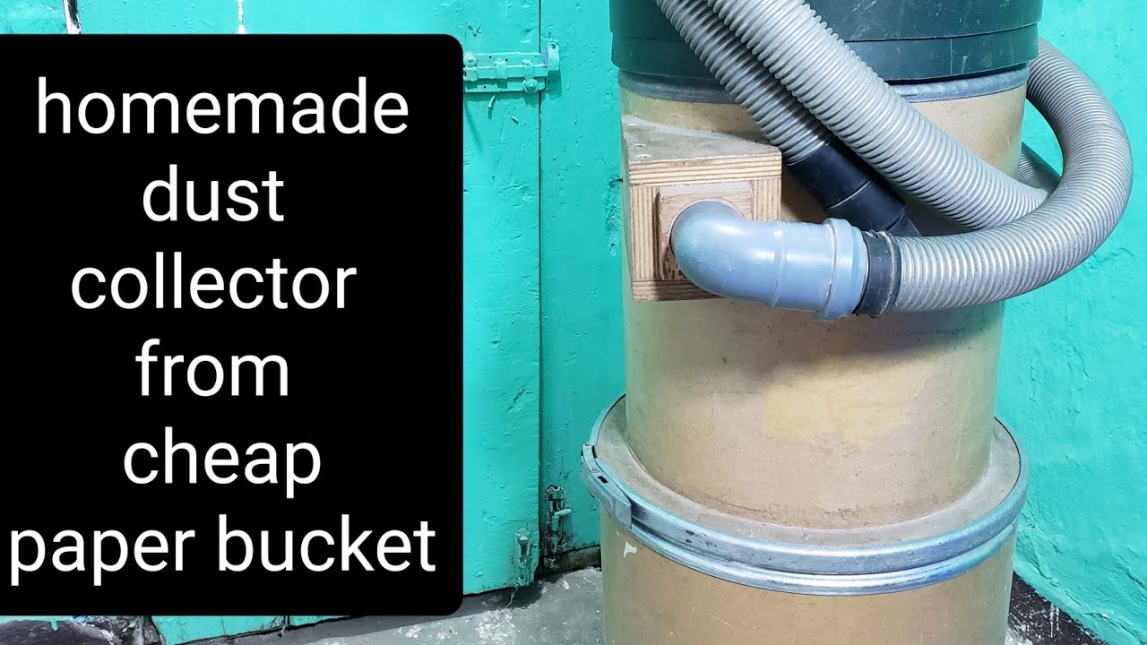Simple dust collector from cheap paper bucket||how to make a portable ...