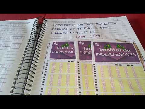 LOTOFÁCIL da independência redução de 23 Dezenas Para 19