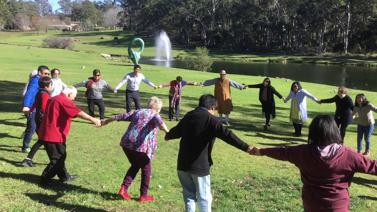 Laughter Yoga session in Sydney, Going in an out laugh - always a ...
