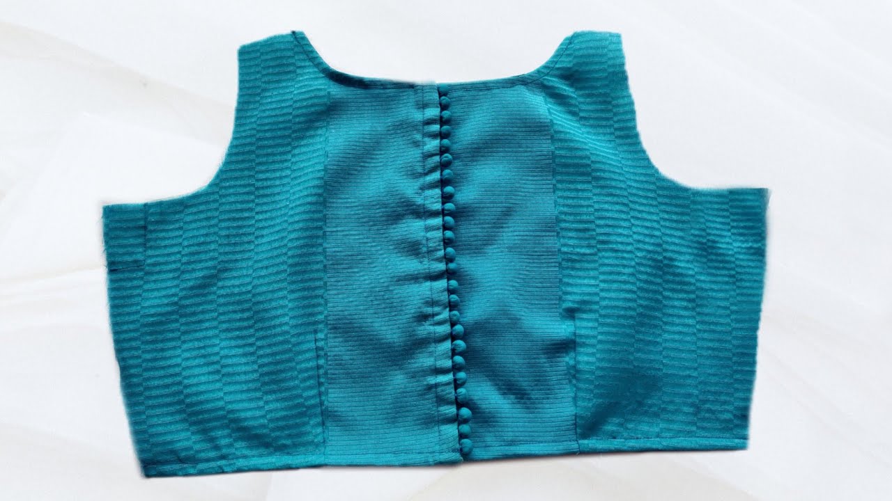 back neck design / potli button design/ back open blouse with potli ...