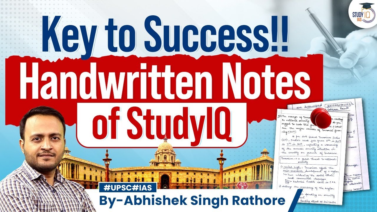UPSC Note Making Made Easy with StudyIQ's Handwritten Notes | UPSC ...