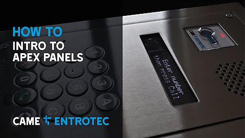 How To: CAME ENTROTEC APEX Door Entry - YouTube