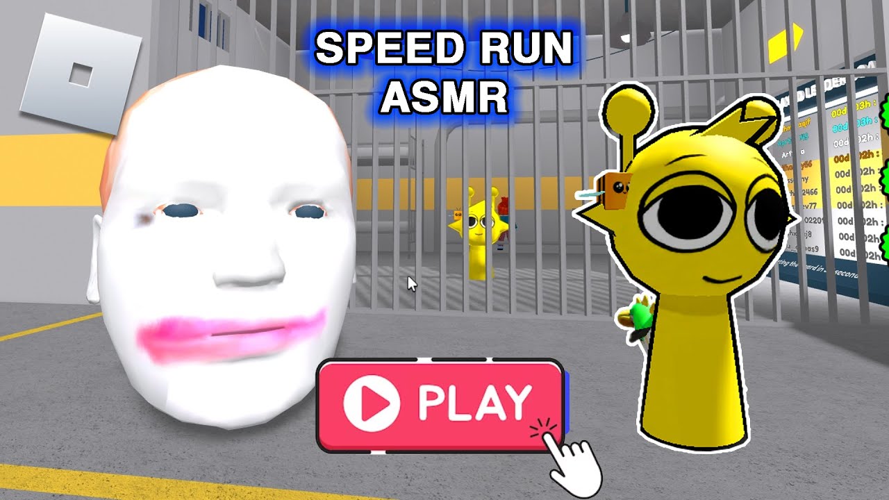 SPRUNKI SIMON Escape Running Head's Prison | Roblox Obby Speedrun ASMR ...