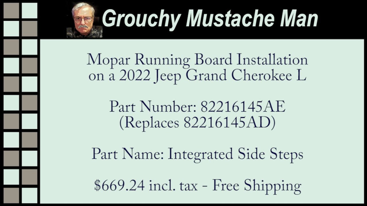 2022 Jeep Grand Cherokee L - OEM Mopar Running Board Installation ...