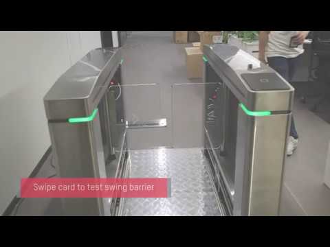 How to install and wire the swing barrier - YouTube