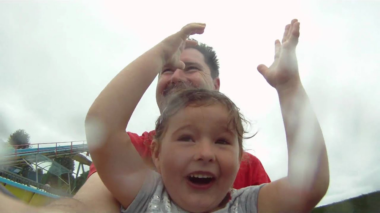Alyssa on the Raging River Ride at Paultons Park - YouTube
