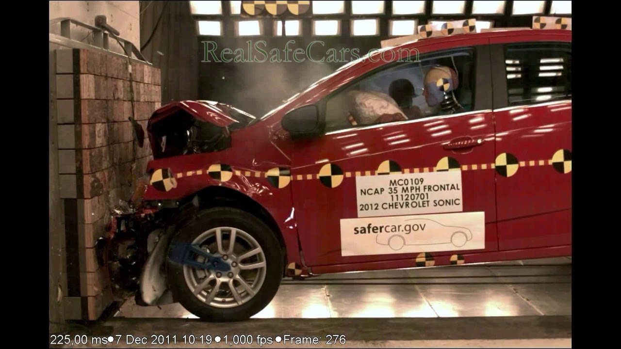 Chevrolet Sonic (2012) Crash Tests (Side-Pole, Front, Side) - YouTube