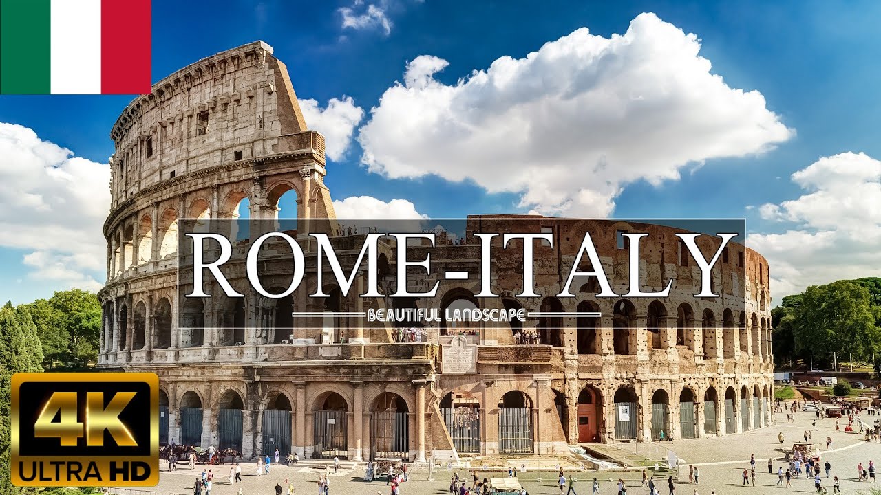 FLYING OVER ROME ITALY 4K UHD - Relaxing Music Along With Beautiful ...