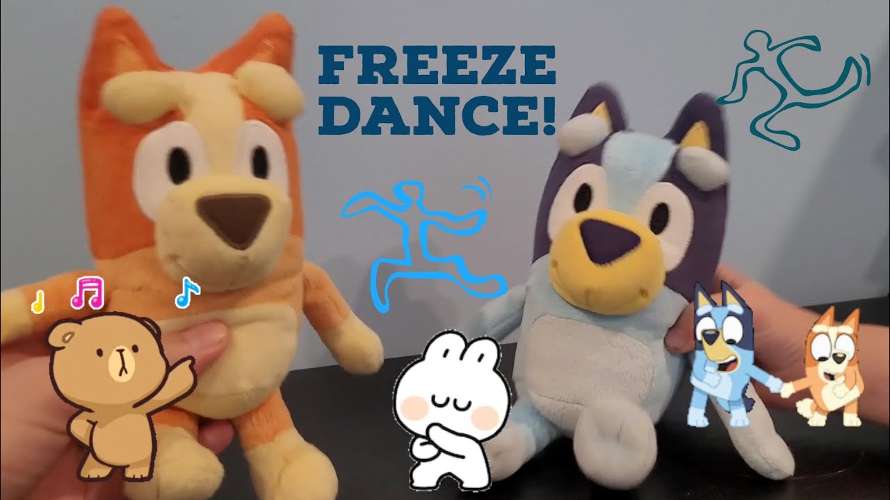 Bluey and Bingo play freeze dance! - YouTube