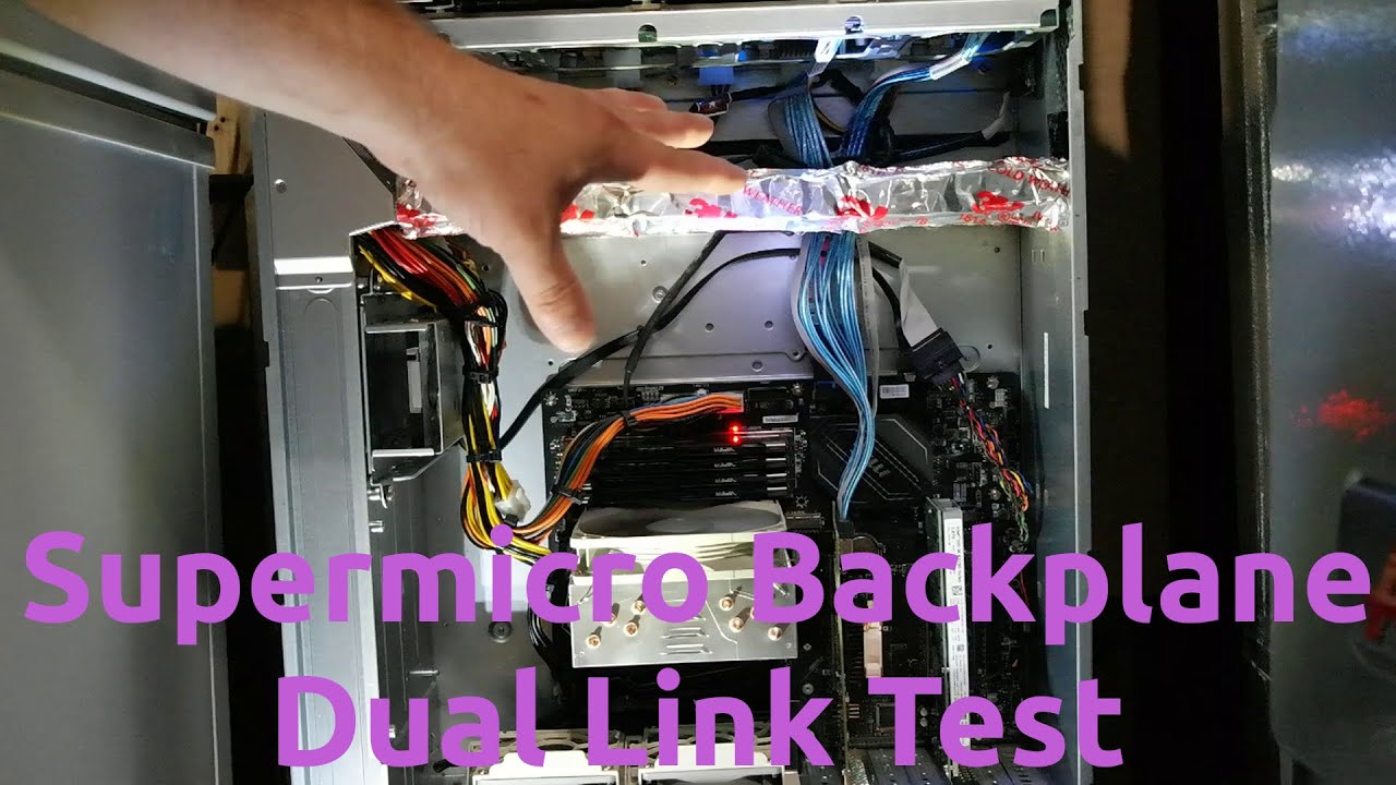 Supermicro Backplane Dual Link Test - YouTube