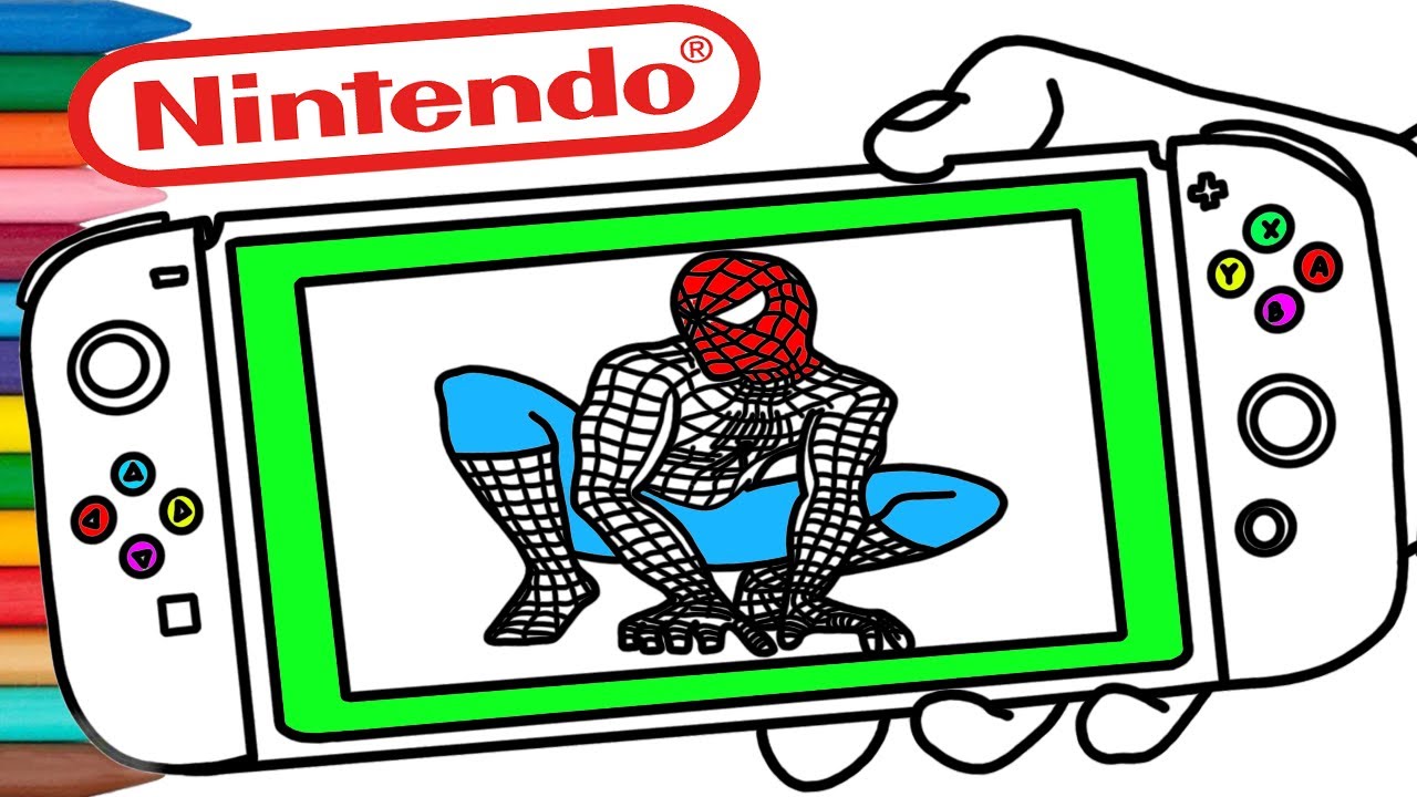 Spider-Man Game on Nintendo Switch | Coloring Page - YouTube
