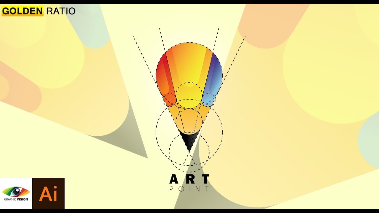 Adobe Illustrator | How to design a logo using golden ratio (Pencil ...