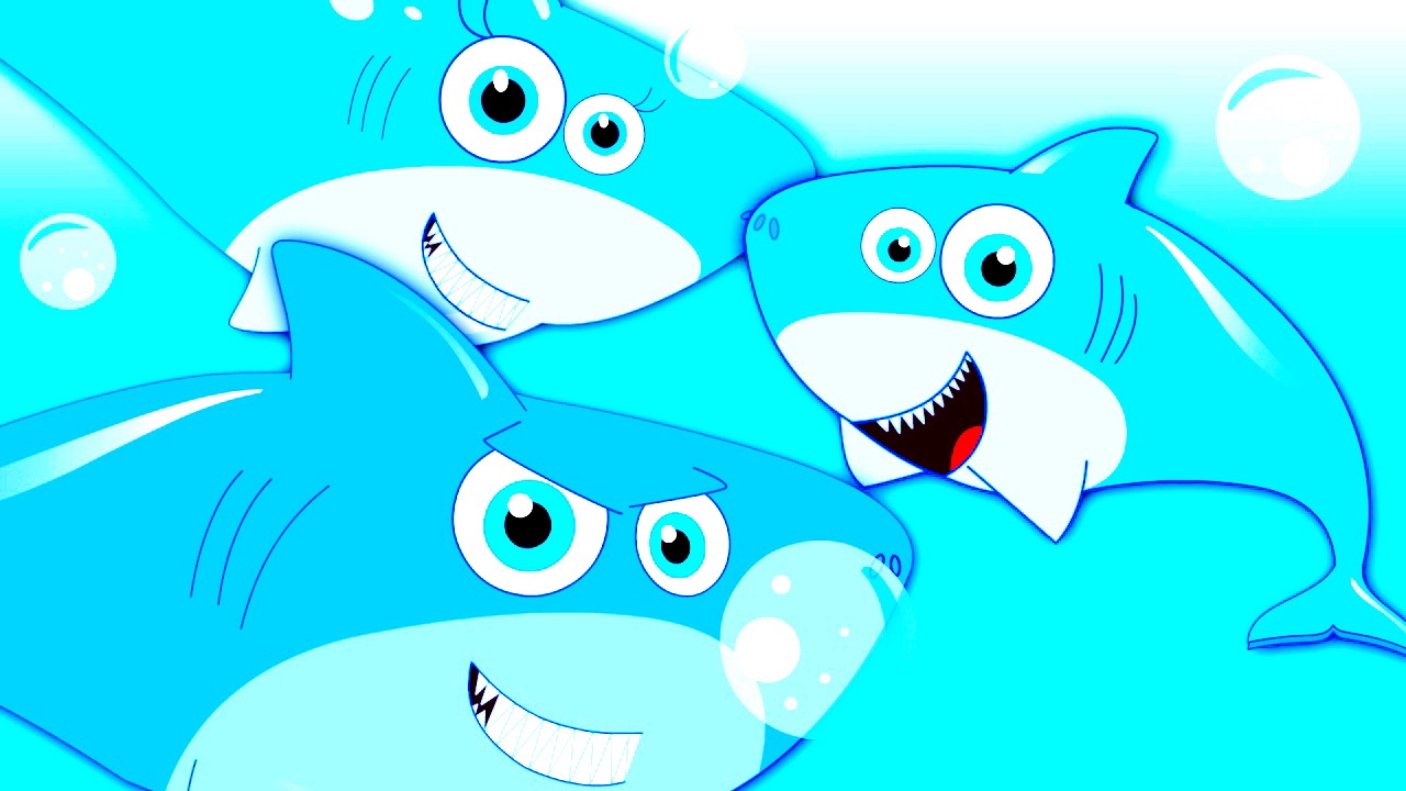 Five Little Sharks | Shark Song | Nursery Rhymes | Baby Rhymes | Kids ...