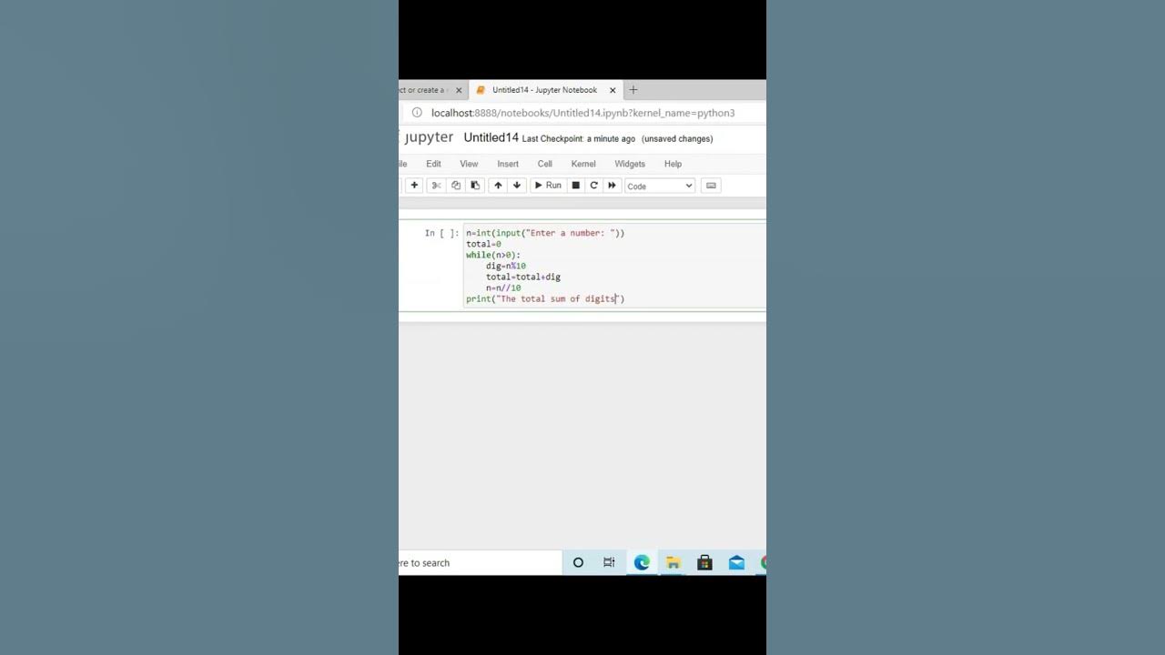Python Program to Find the Sum of Digits in a Number - YouTube