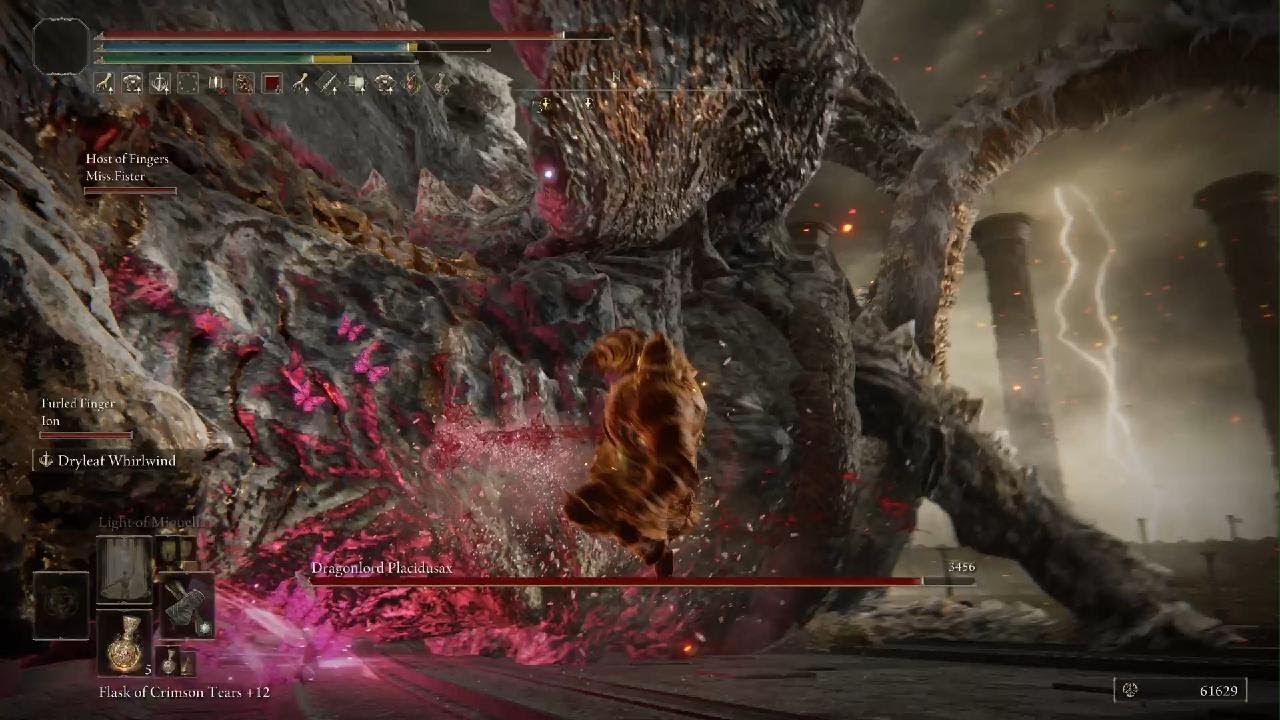 Dryleaf footwork vs Dragonlord ELDEN RING - YouTube