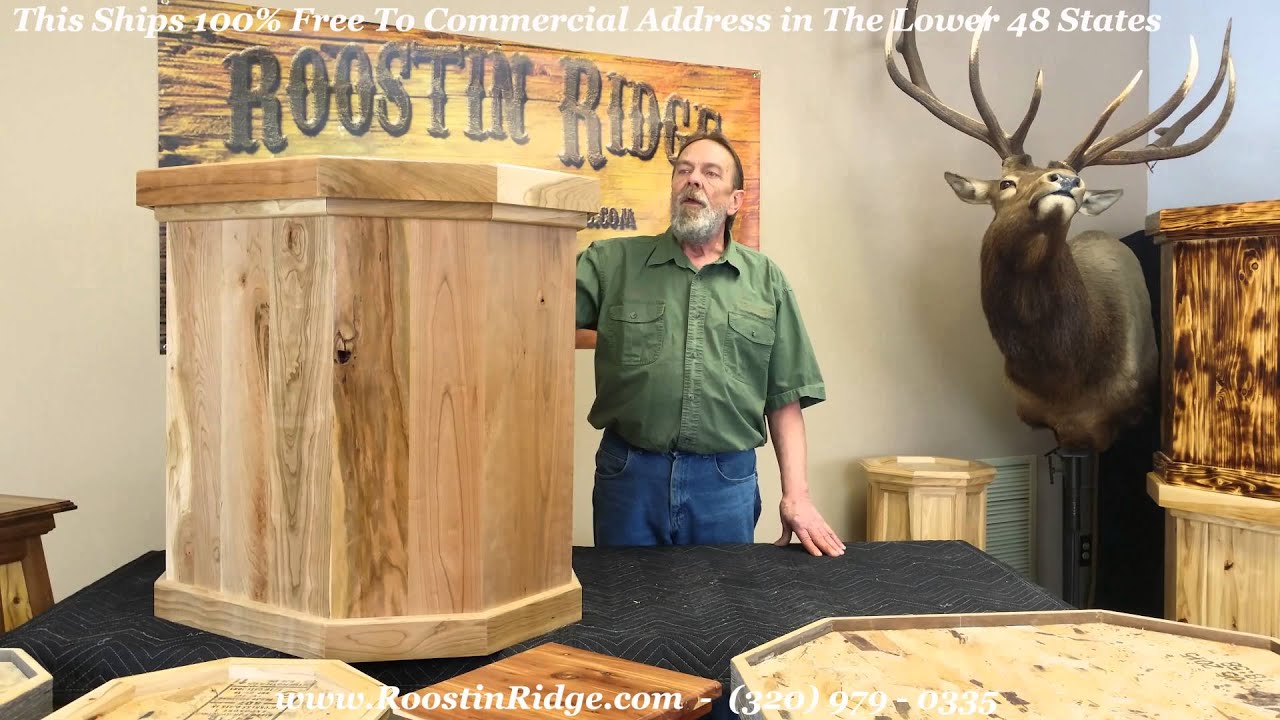 Rustic Cherry Elk Sized Taxidermy Pedestal - Classic Series By Roostin ...