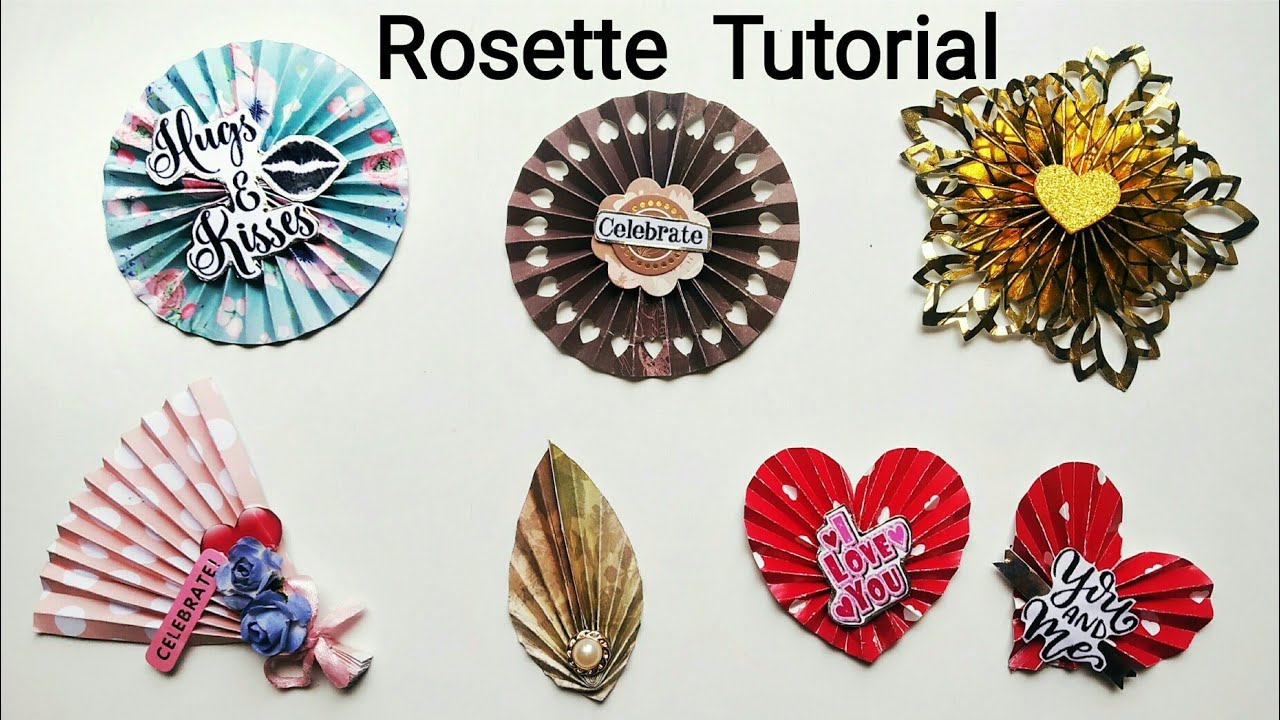 DIY Rosette Tutorial | Diy Embellishments 1 | Heart Rosette | Decoration Ideas | By Crafts Space ...