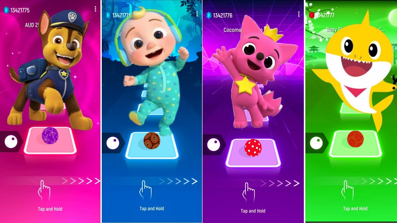 Paw Patrol-Baby Shark -Coco melon - Pinkfong #Tileshop EdmRush - YouTube