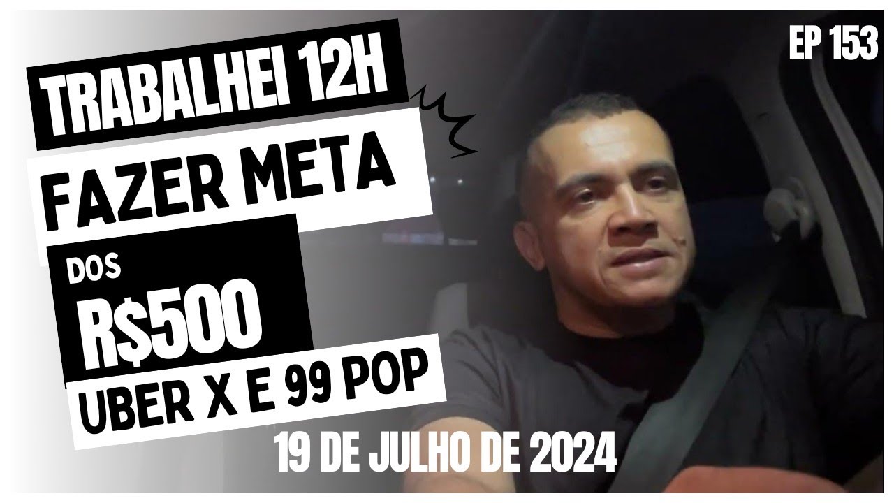 12 HORAS A DISPOSIÇÃO DA UBER X E 99 POP.PLP 12/2024 REGULAMENTAR O ...