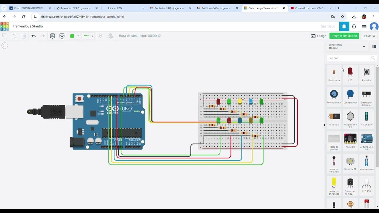 Circuit design Tremendous Stantia Tinkercad Programacion - YouTube
