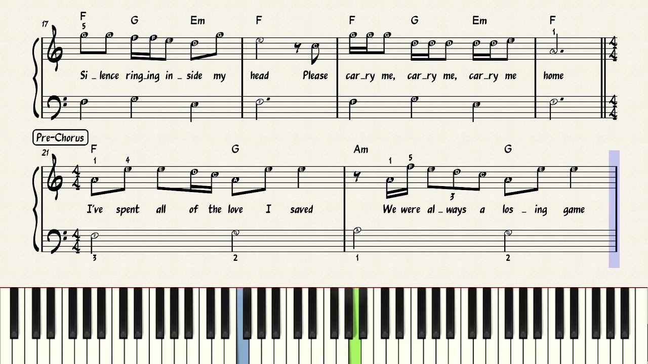 Arcade - Duncan Laurence | Easy Piano (w/letter notes) - YouTube