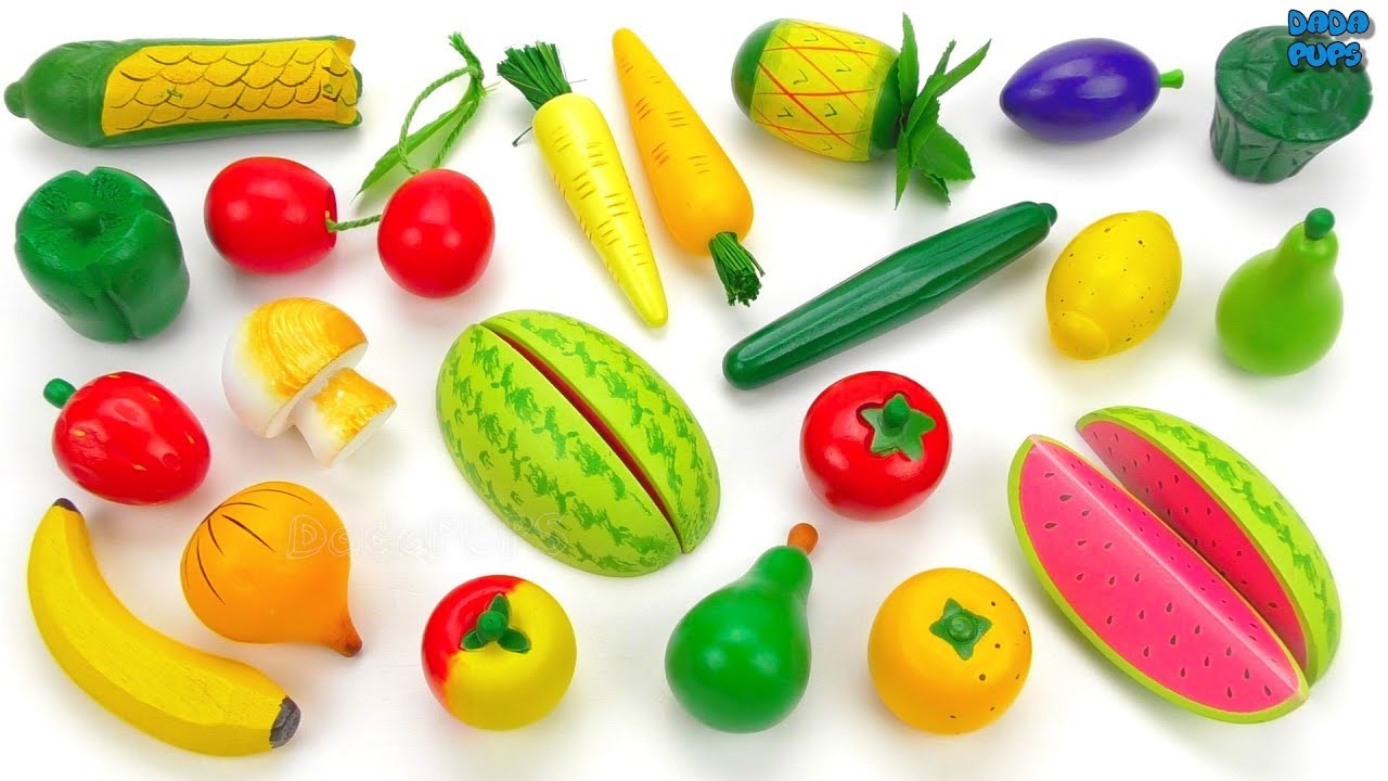 Learn Names of Fruits and Vegetables with Wooden Toy | Kids learning ...