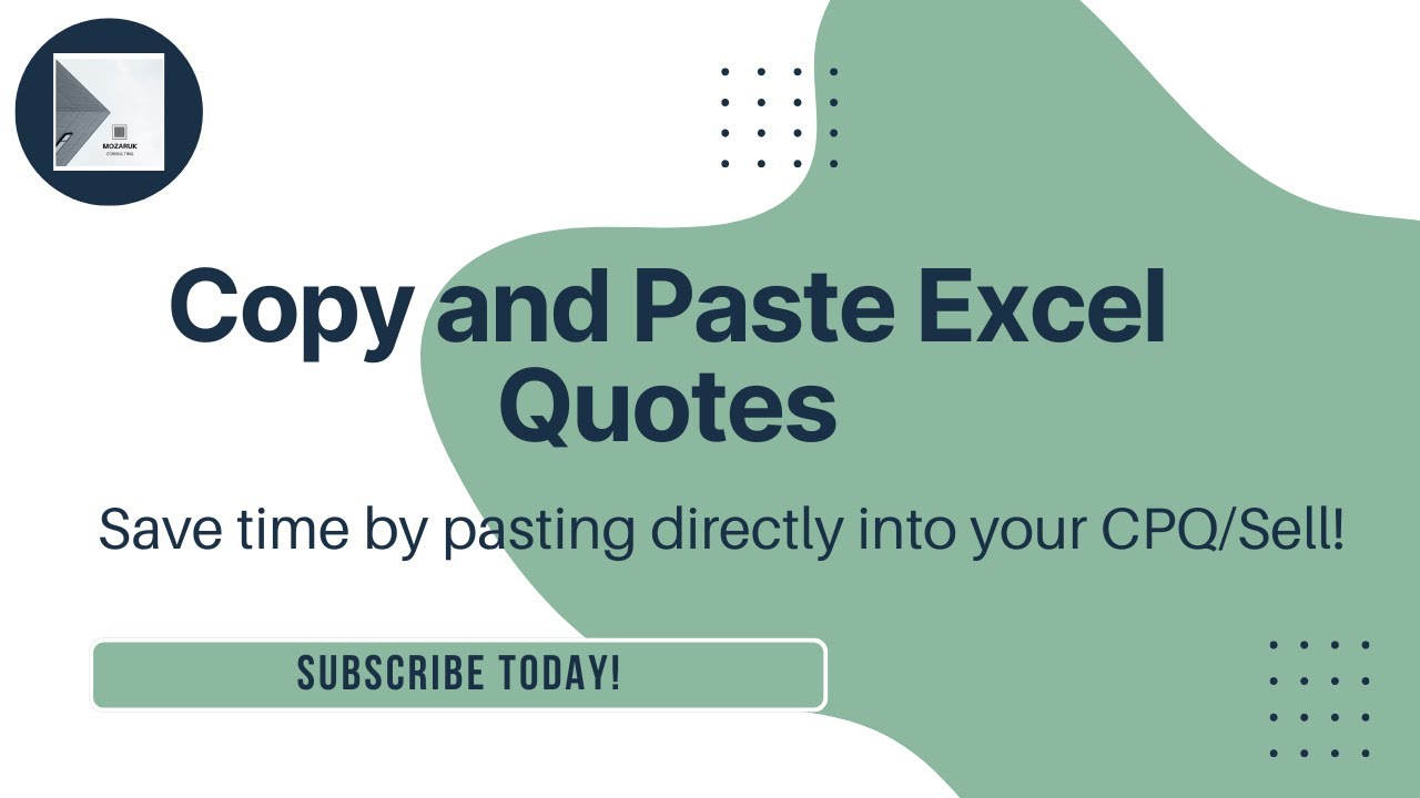 Excel Paste in ConnectWise CPQ: A Game Changer for Quoting - YouTube