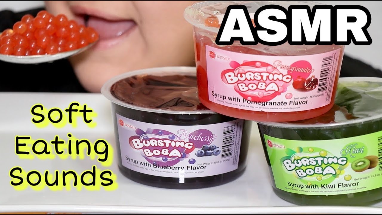 ASMR POPPING BOBA **SOFT EATING & JUICY SOUNDS** - YouTube