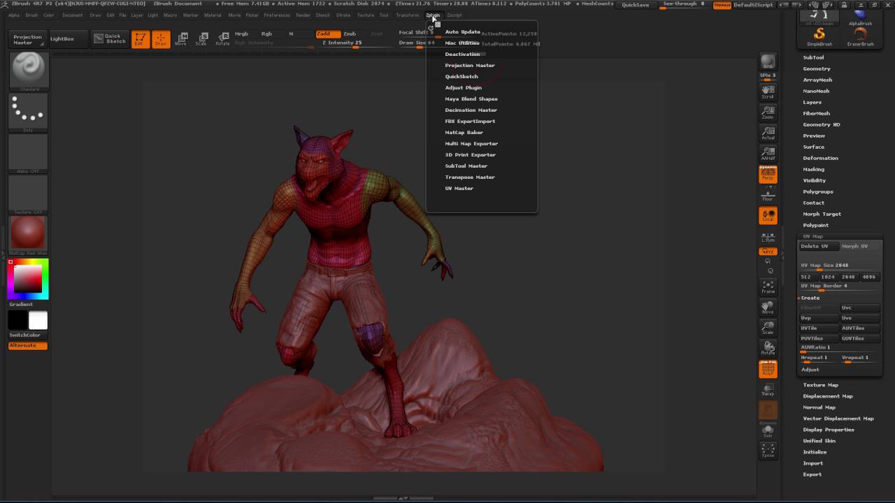 Mari & ZBrush | Creating and Using UV Layouts in ZBrush (Module 1: Part ...