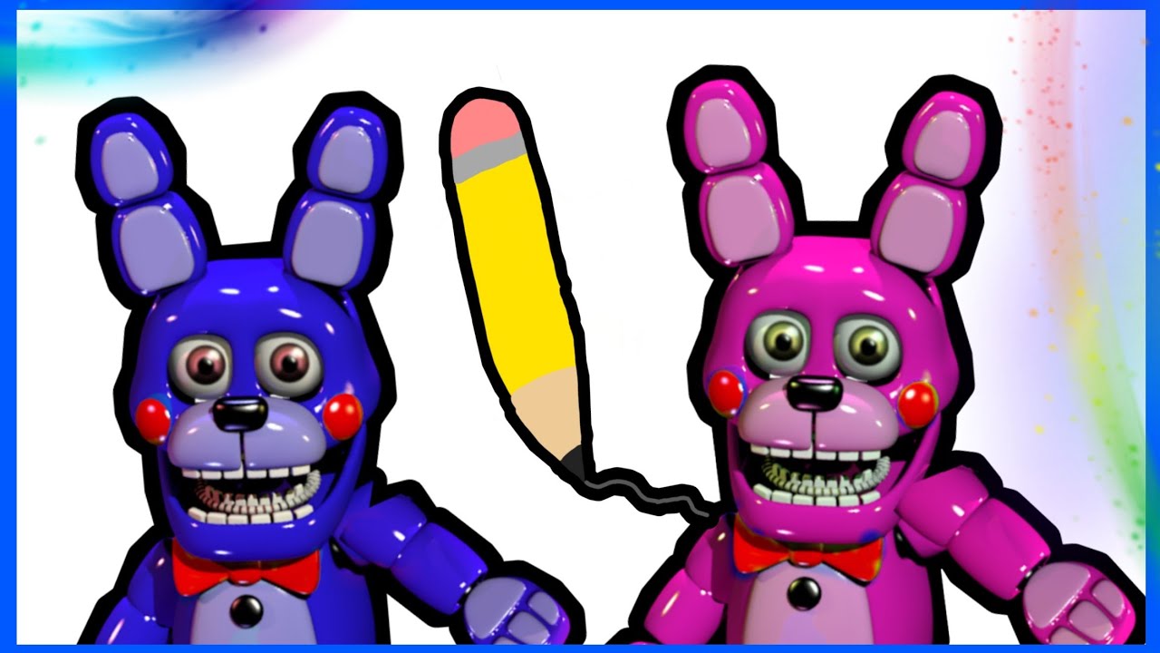 FNAF Bon Bon & Bonnet Drawing - YouTube